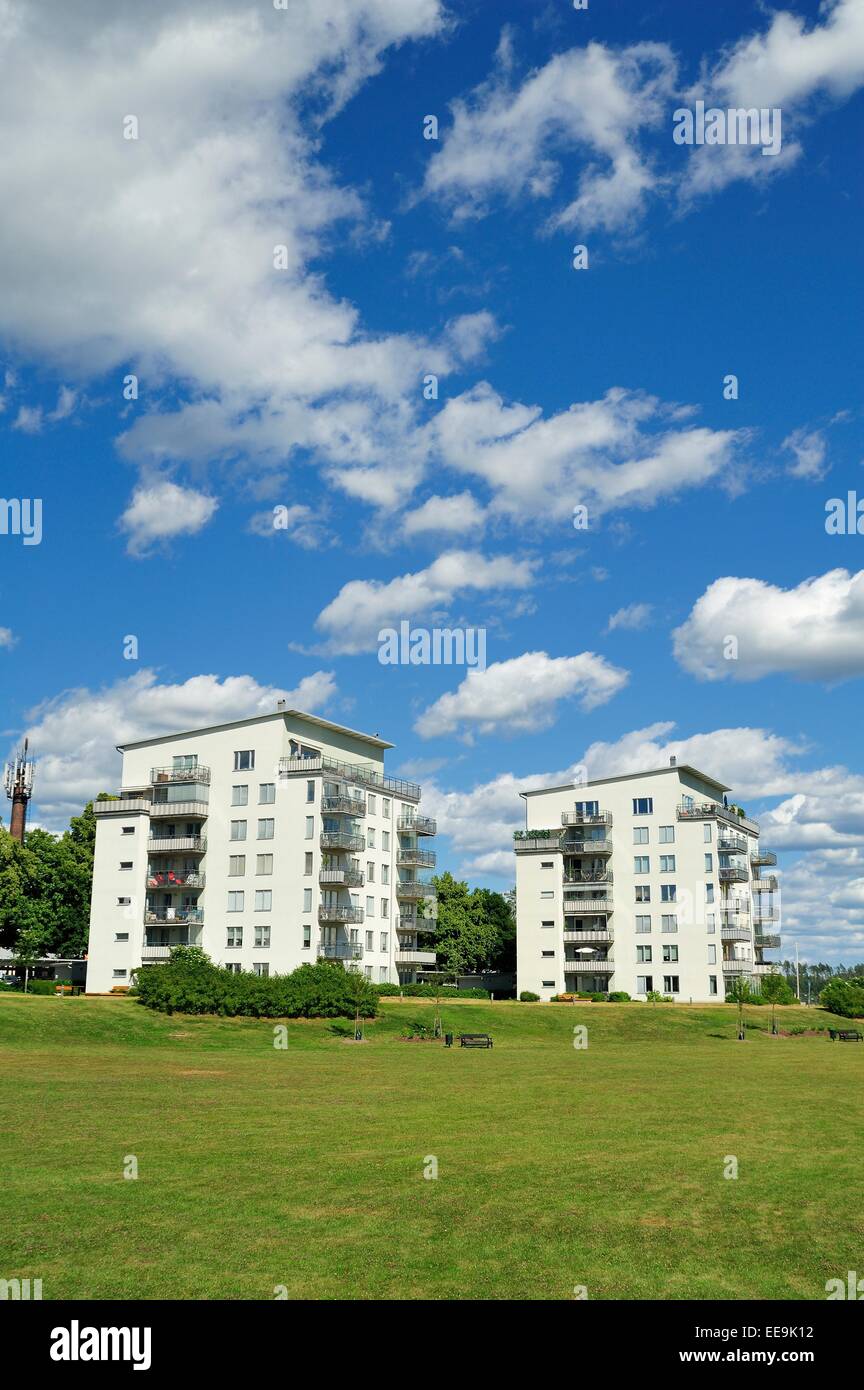 Facade brick apartment block hi-res stock photography and images - Alamy