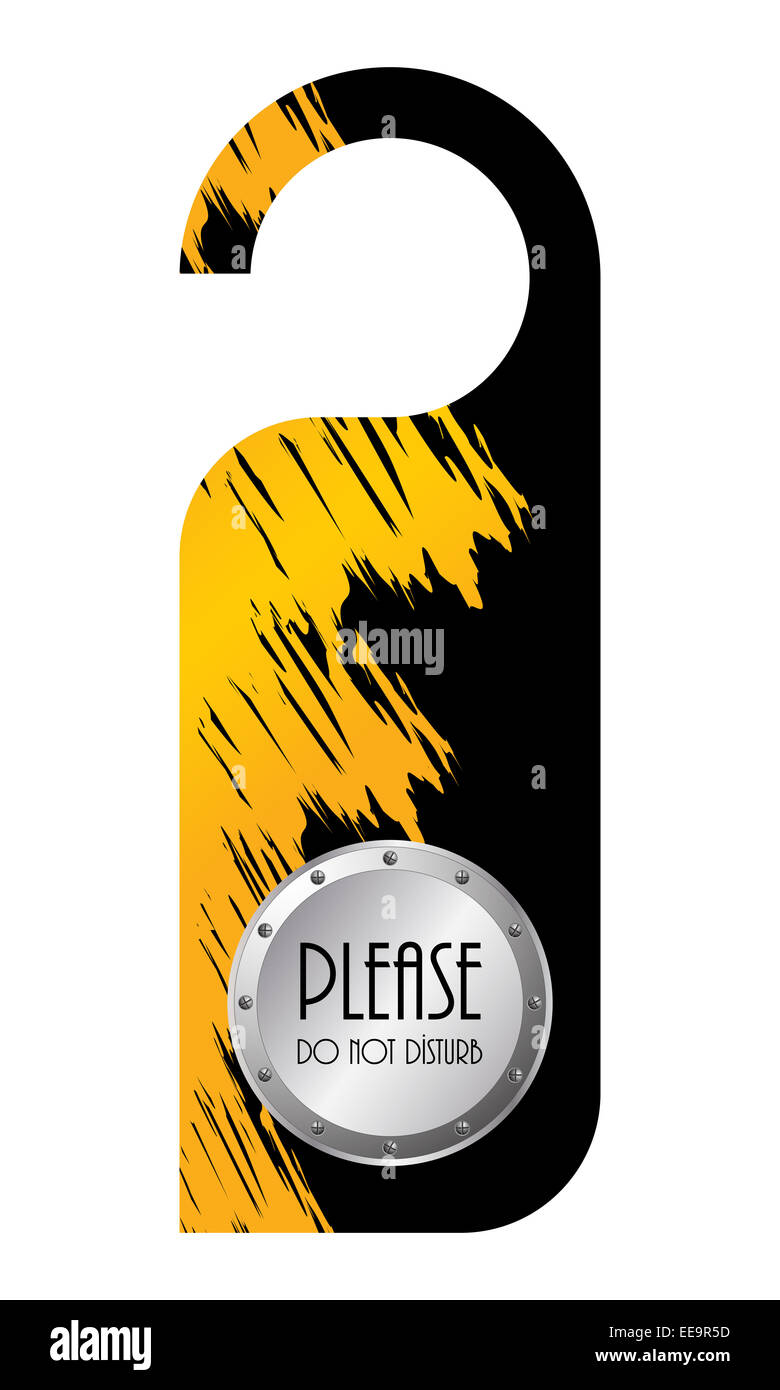 do not disturb door hanger Stock Photo - Alamy