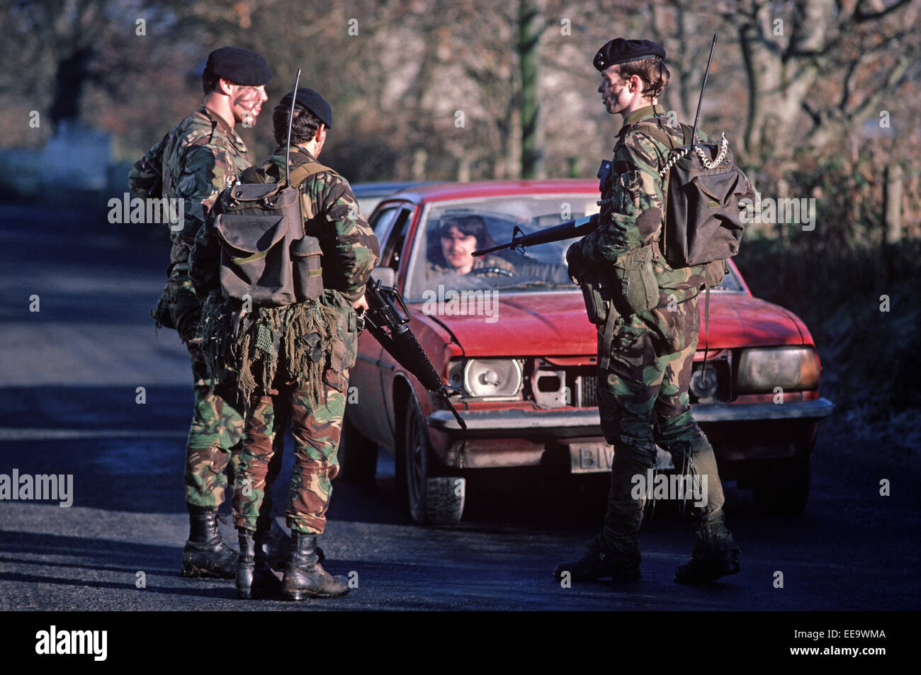 South Armagh, United Kingdom - December 1985, British Army Soldiers ...
