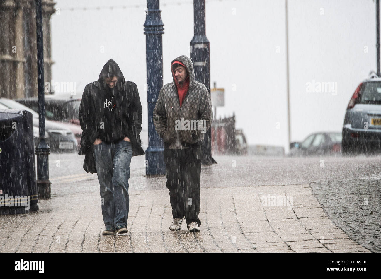 Aberystwyth, Wales, UK. 15th January, 2015. UK weather. Overnight ...