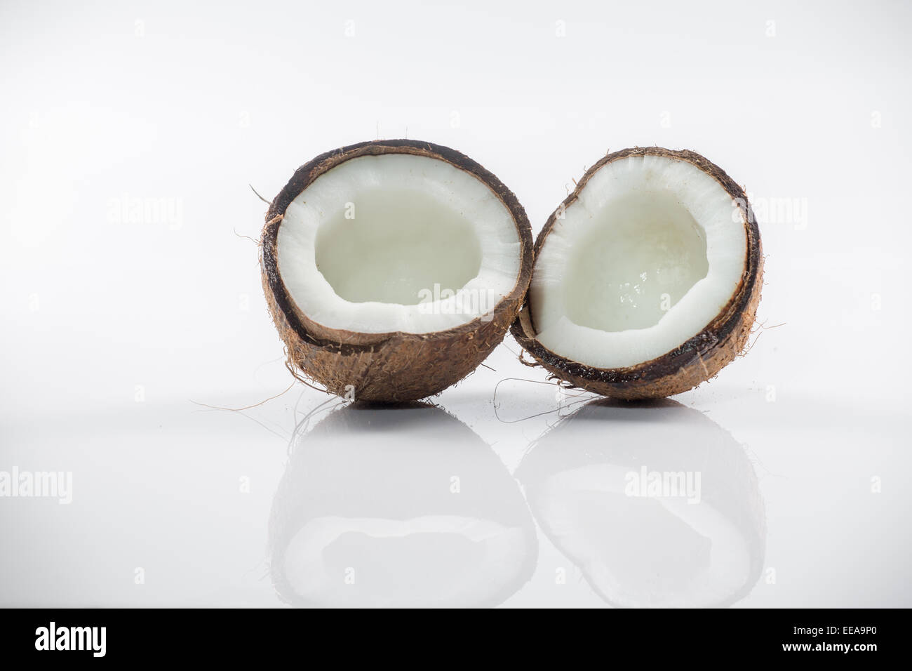 Coconut shells half isolated hi-res stock photography and images - Alamy