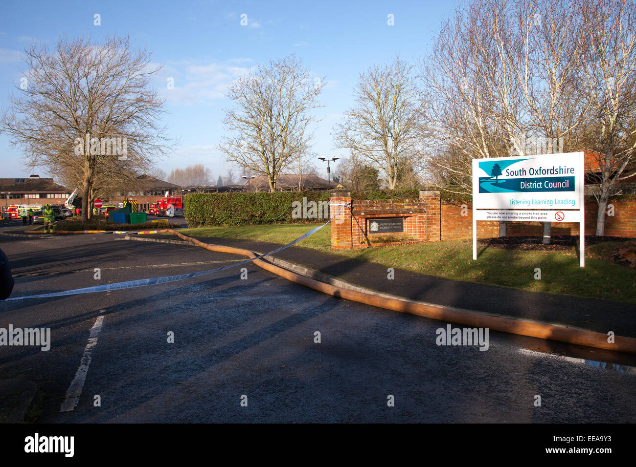Crowmarsh Gifford, Oxfordshire, UK. 15th January, 2015. Aftermath of ...