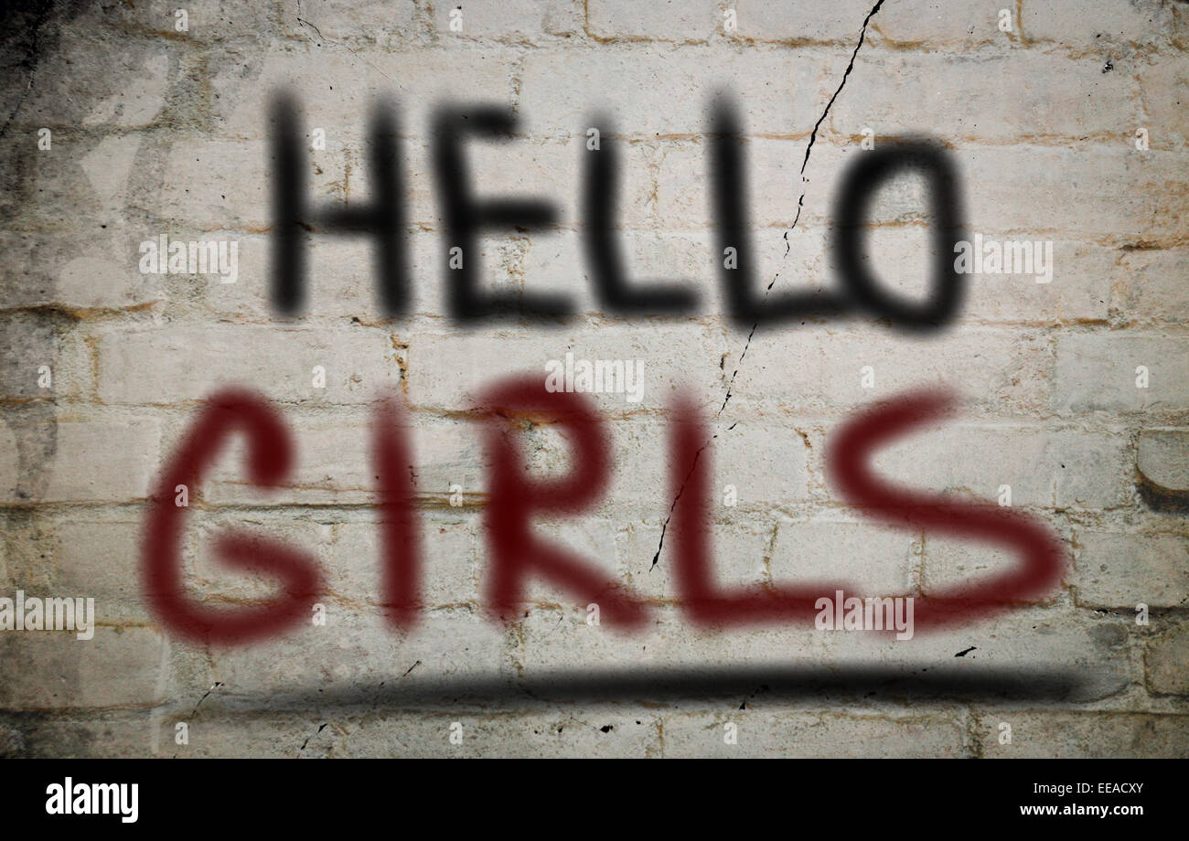 Hello Girls Concept Stock Photo - Alamy