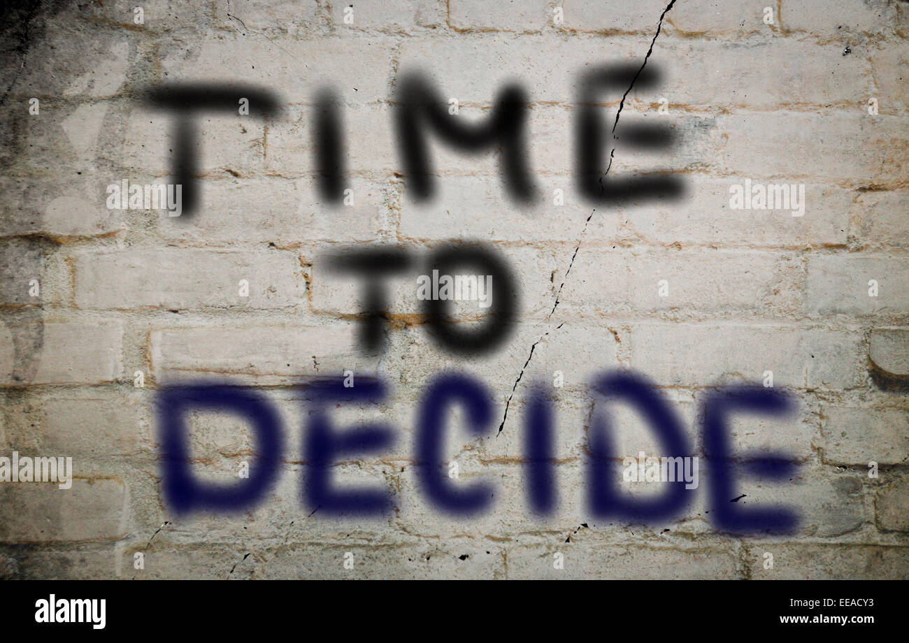 Time To Decide Concept Stock Photo - Alamy