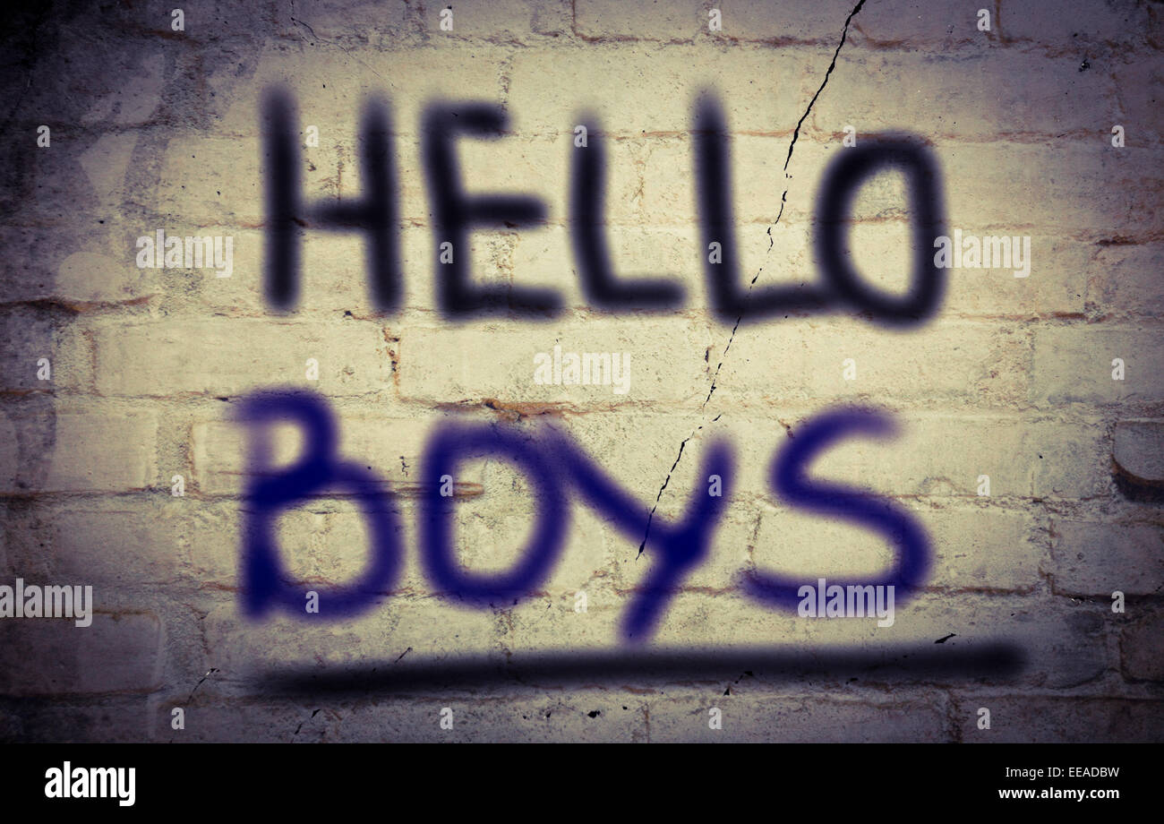 Hello Boys Concept Stock Photo - Alamy