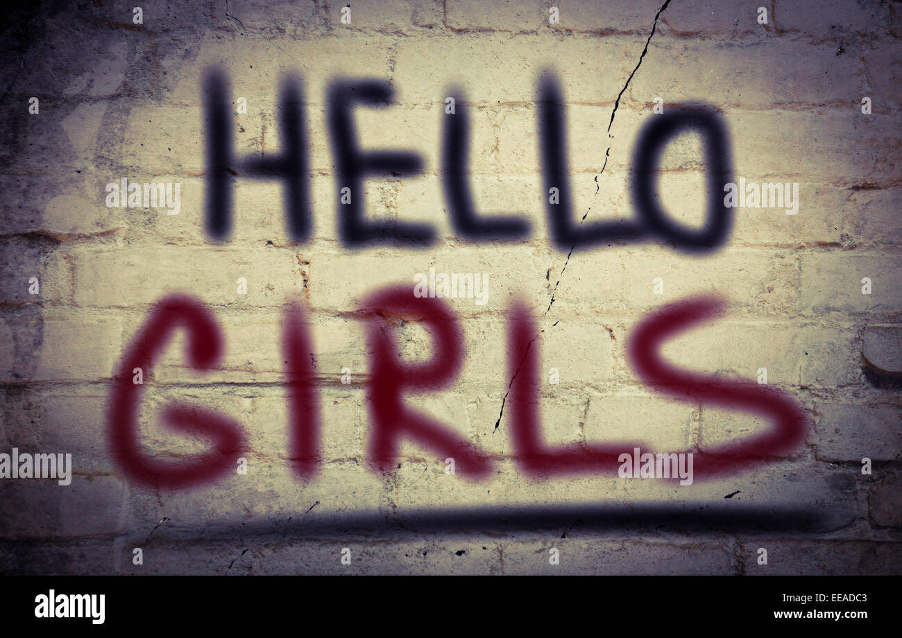 Hello Girls Concept Stock Photo - Alamy