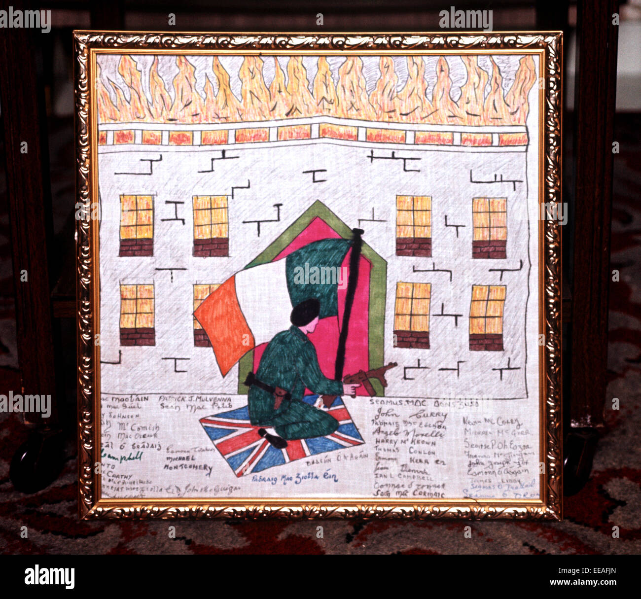 INTERNMENT ART, LONG KESH, NORTHERN IRELAND - JUNE 1972. Republican ...