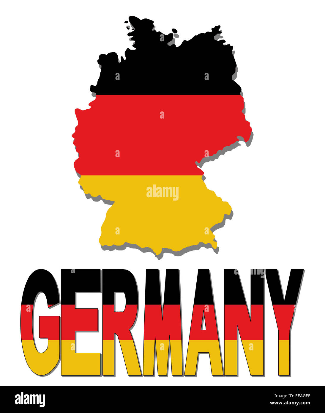 Germany map flag and text illustration Stock Photo - Alamy