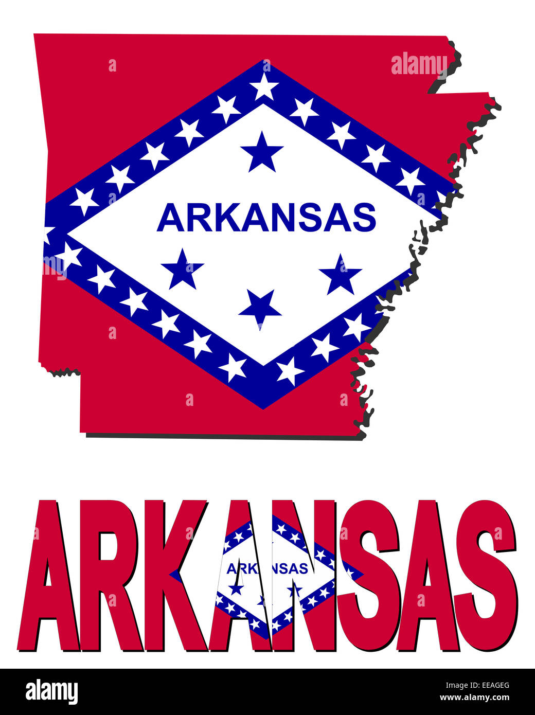 Arkansas map hi-res stock photography and images - Alamy