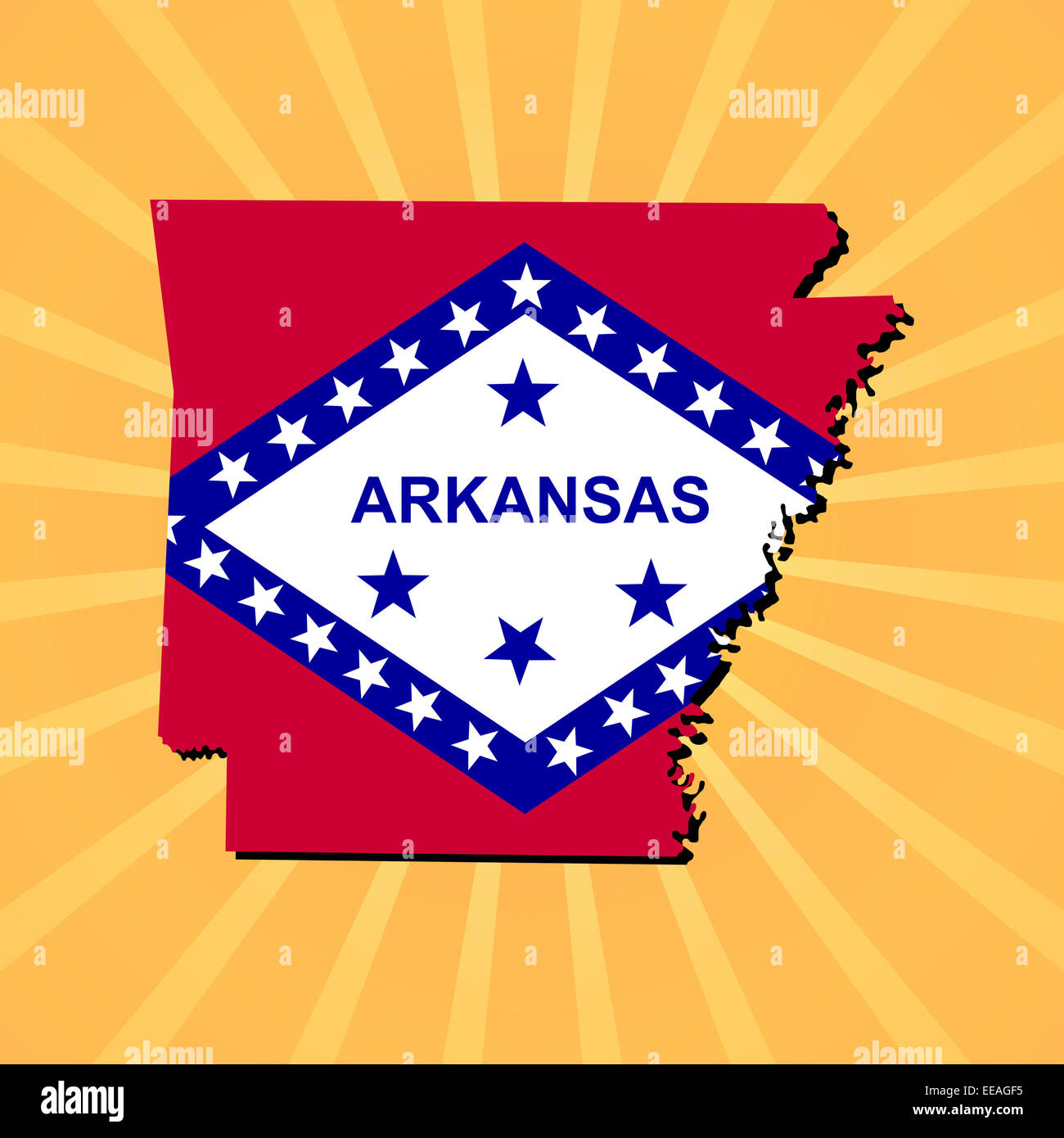 Arkansas map hi-res stock photography and images - Alamy