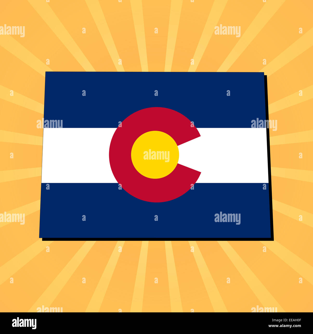 Map of colorado state hi-res stock photography and images - Alamy