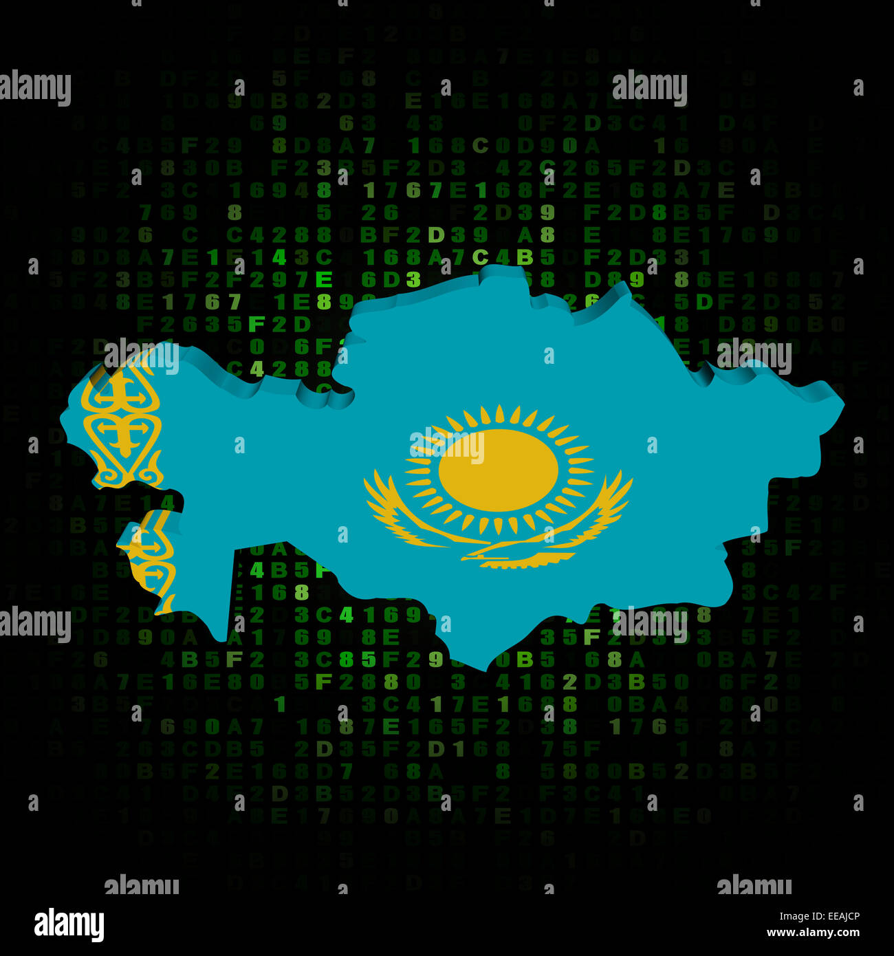 Kazakhstan map hi-res stock photography and images - Alamy
