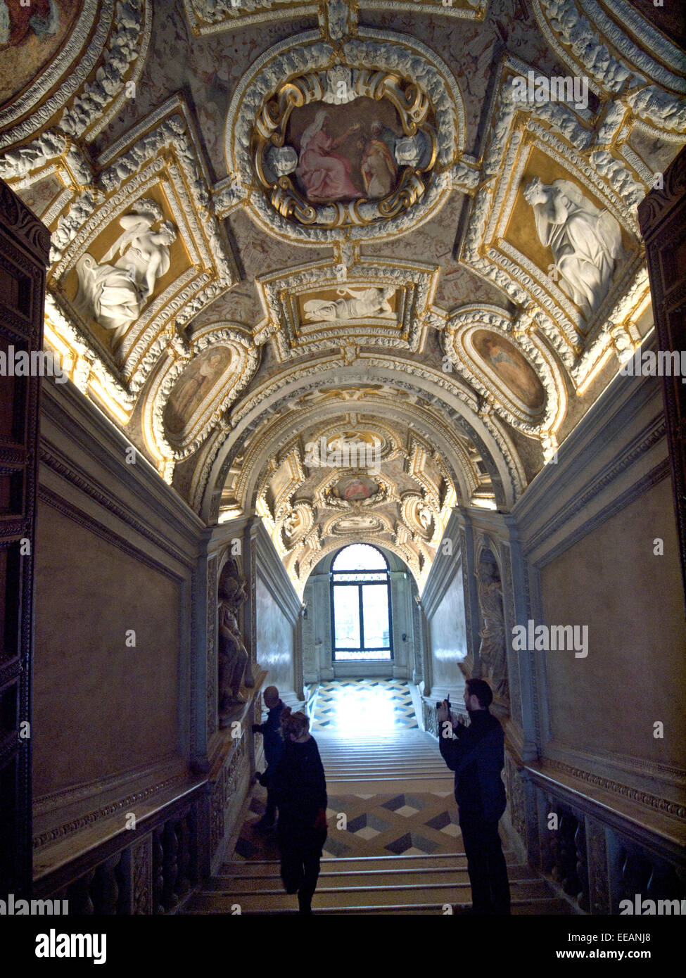 The golden staircase inside the Doge's Palace in Venice Stock Photo - Alamy