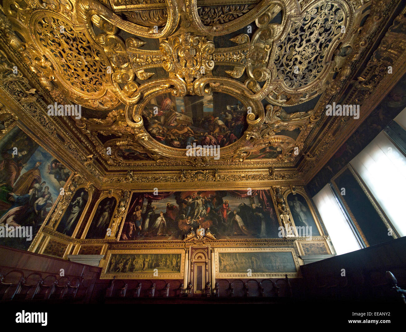 The Great Council Room in the Doge's Palace in Venice Stock Photo - Alamy