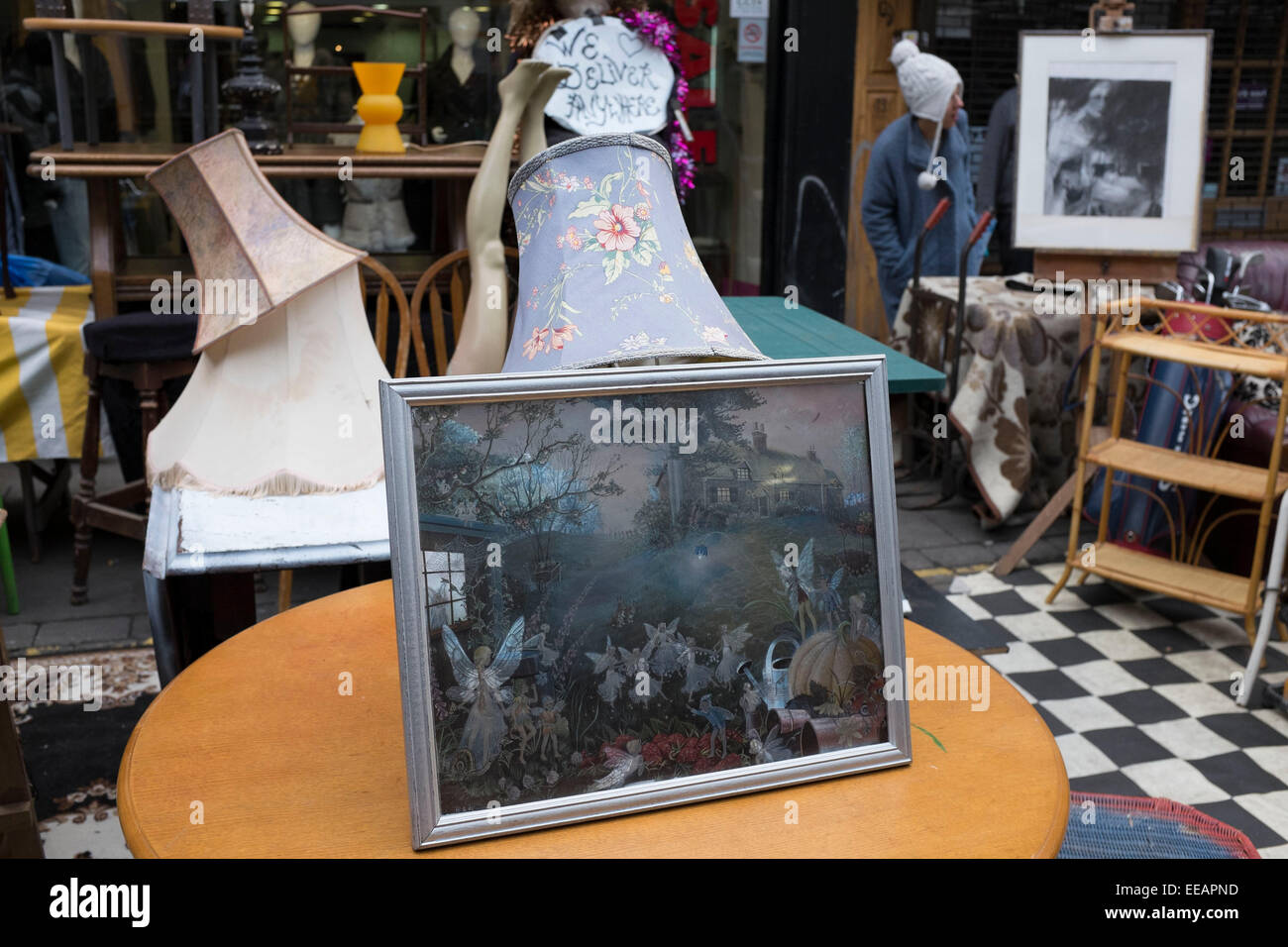 Pixie art for sale on Brick Lane, London, UK. This Sunday street market ...