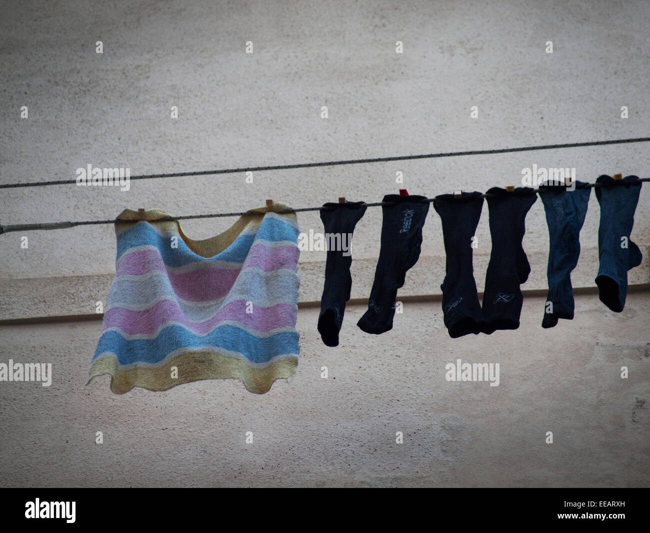 A washing line in Venice, Italy Stock Photo - Alamy
