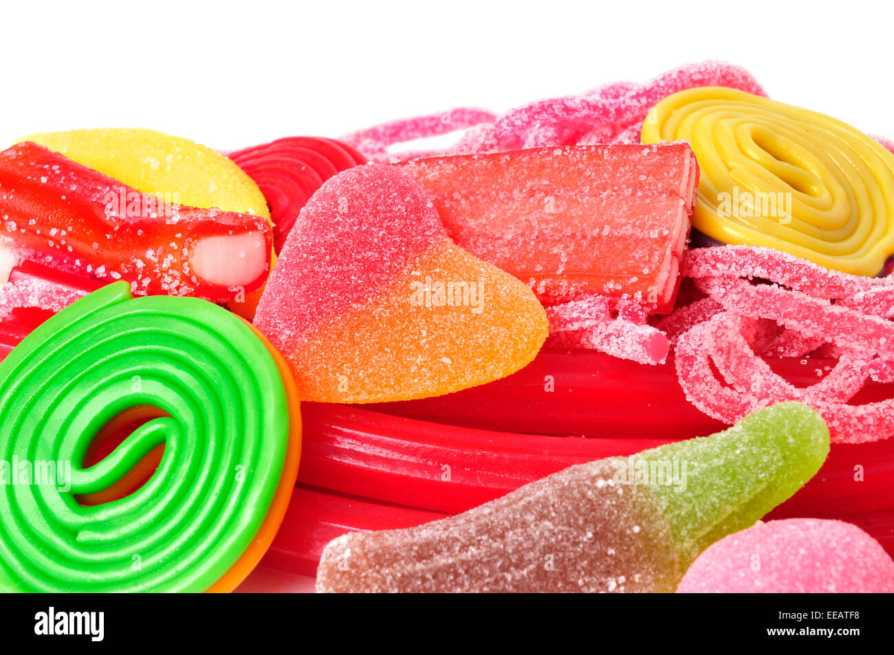 closeup of a pile of different candies Stock Photo - Alamy