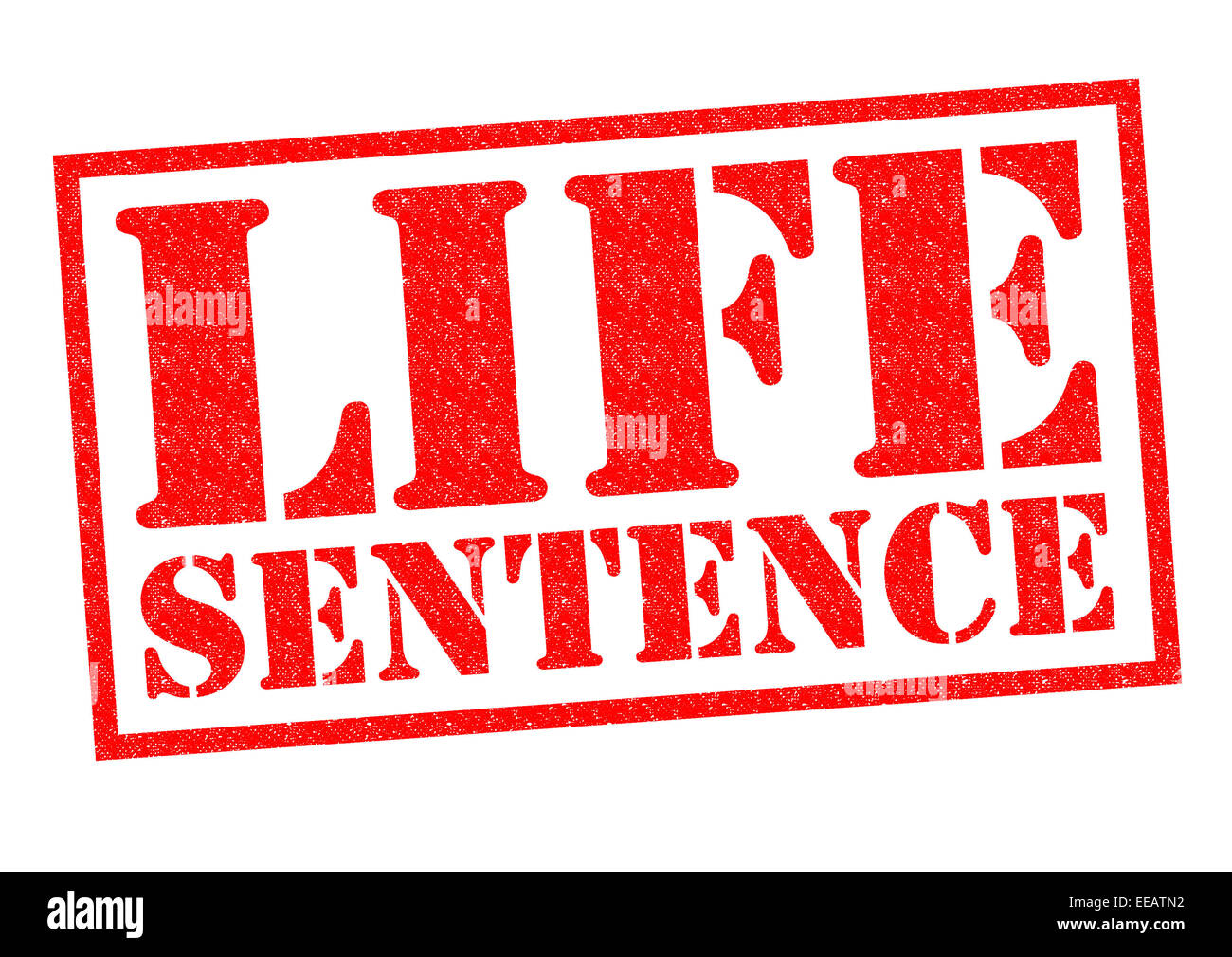 LIFE SENTENCE red Rubber Stamp over a white background Stock Photo - Alamy