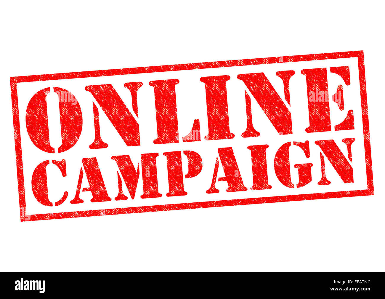 ONLINE CAMPAIGN red Rubber Stamp over a white background Stock Photo ...