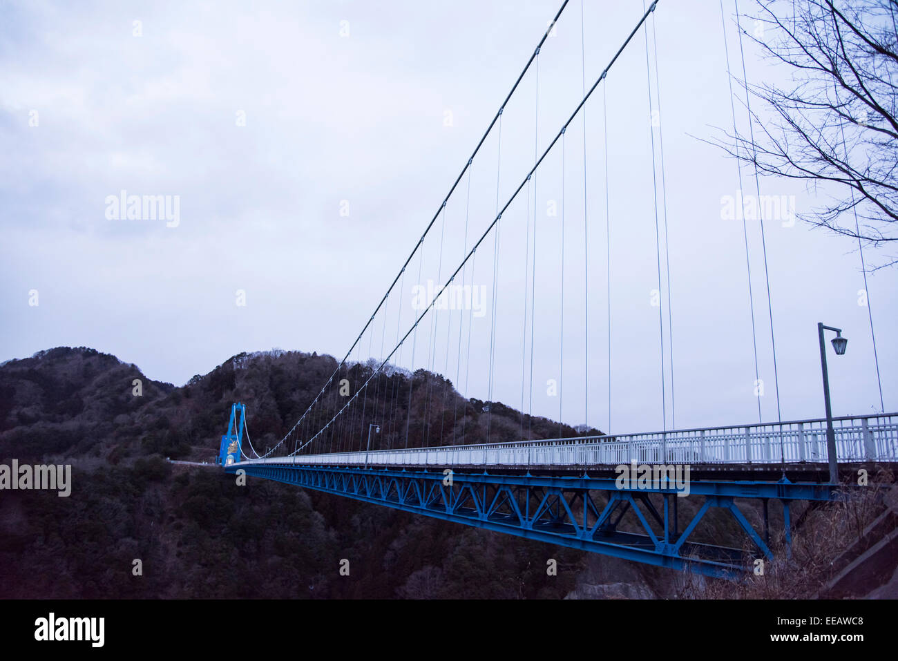 RYUJIN BIG SUSPENSION BRIDGE,Hitachiota city,Ibaraki,Japan Stock Photo ...