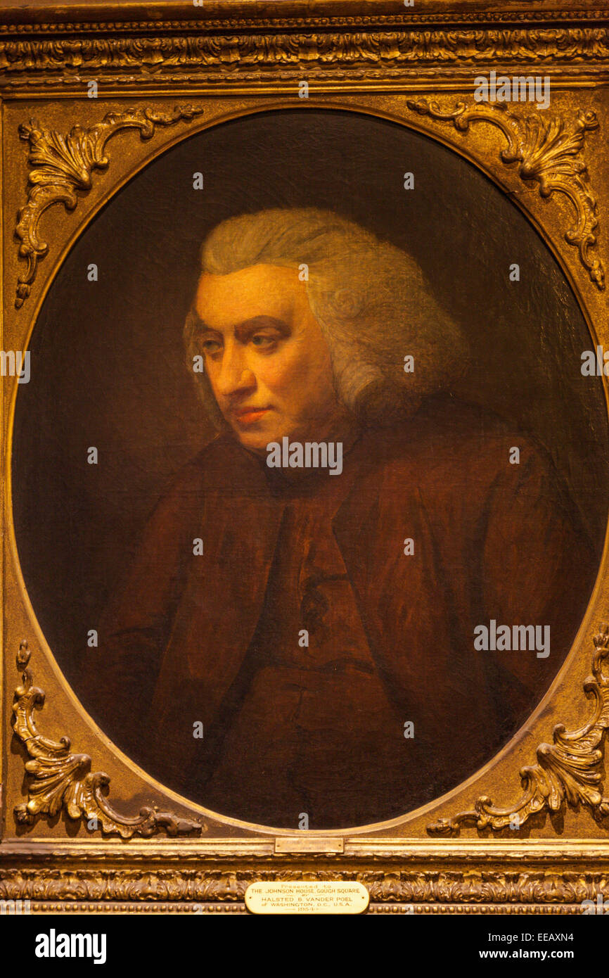 England, London, The City, Dr.Johnson's House, Portrait of Dr.Johnson ...