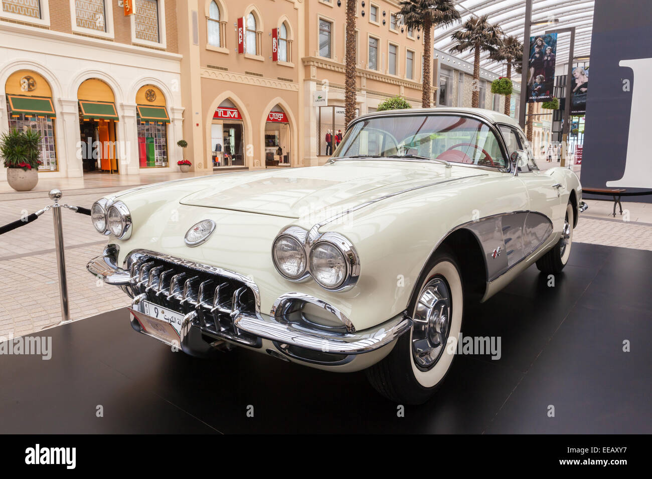 Classic cars exhibition inside of The Avenues Mall in Kuwait Stock ...