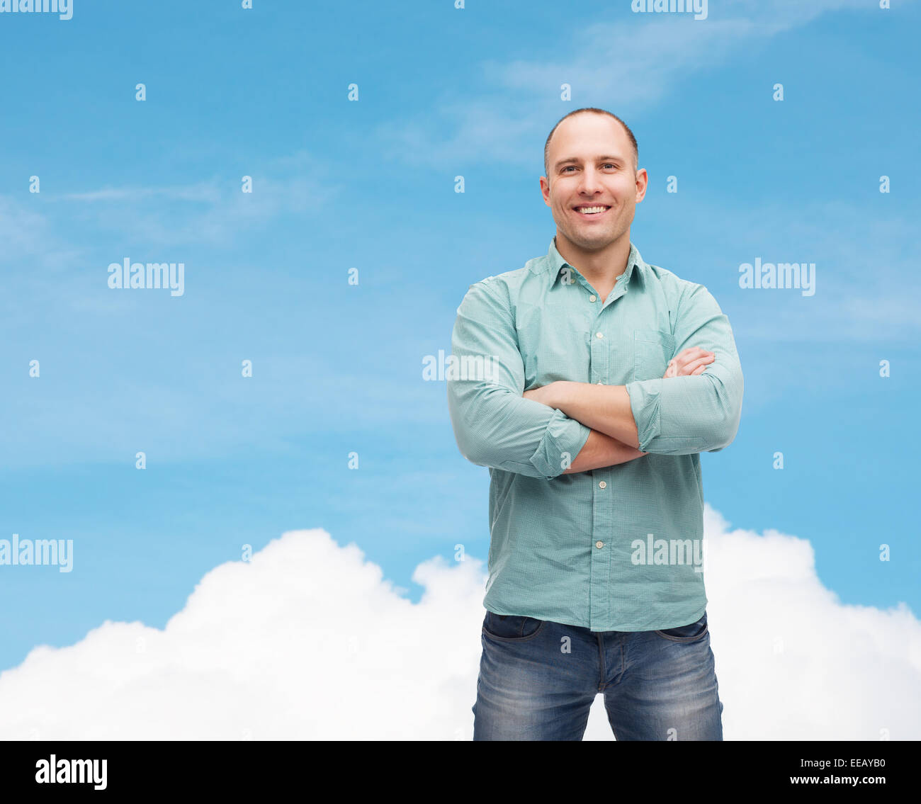 Muscular man crossed arms hi-res stock photography and images - Alamy