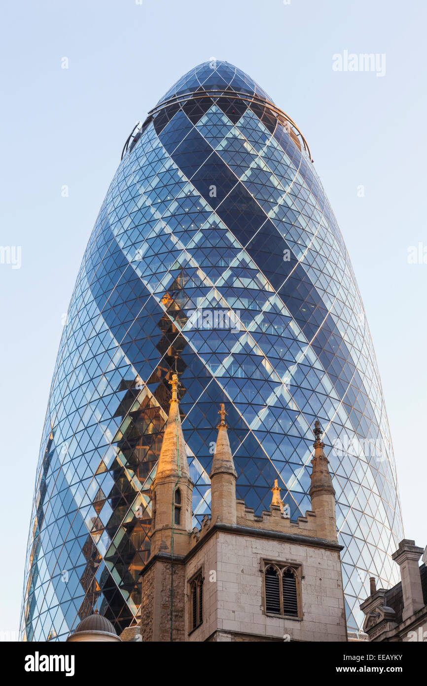 England, London, City of London, The Gherkin Building, Architect Foster ...