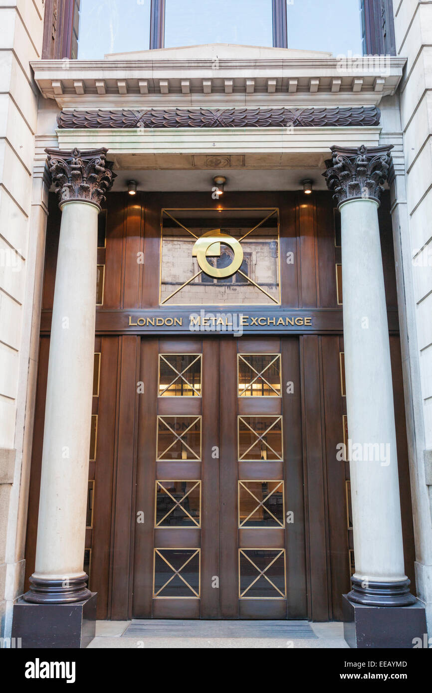 England, London, City of London, Entrance to The London Metal Exchange ...