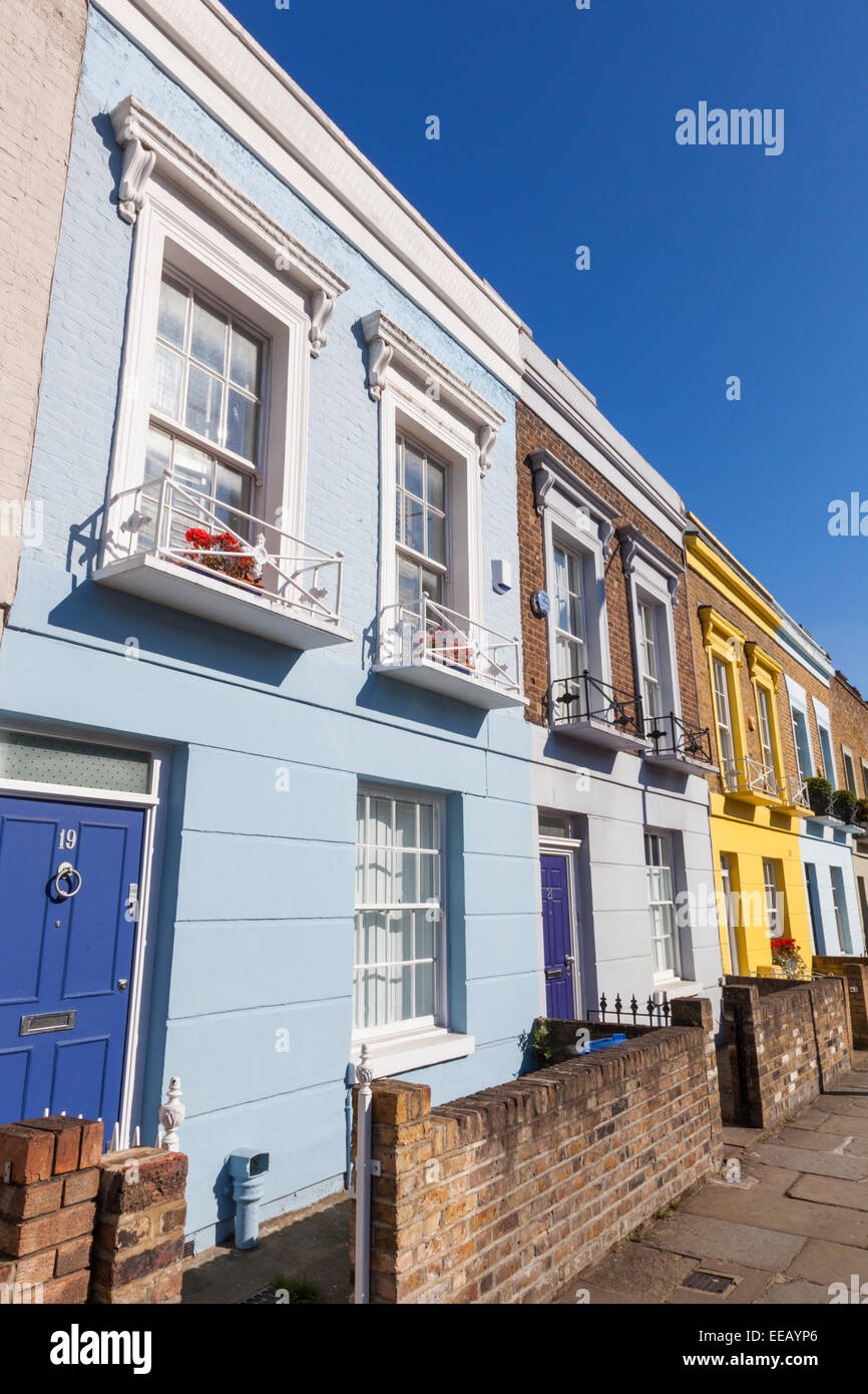 England, London, Camden, Street Scene of Colourful Houses Stock Photo ...