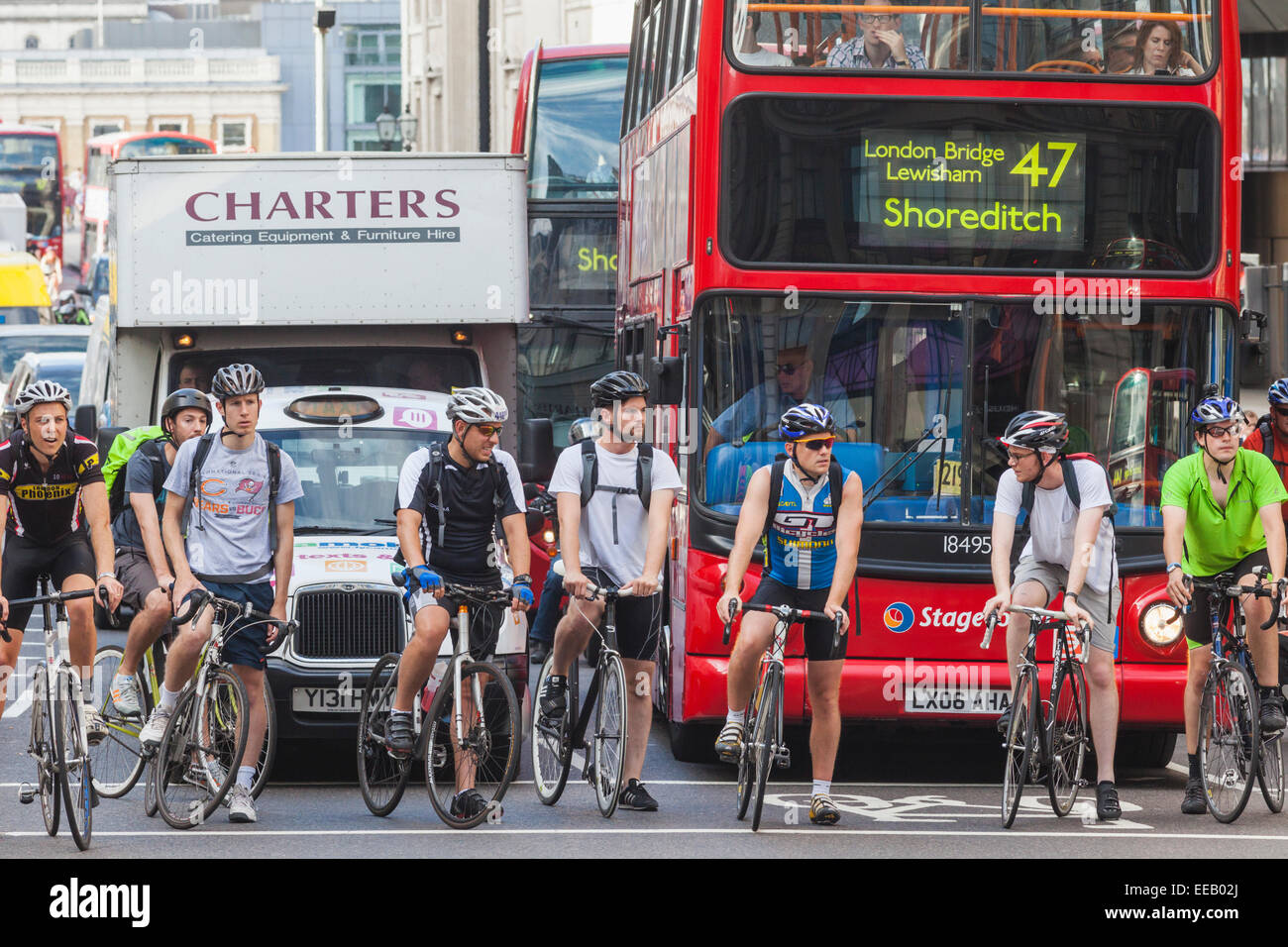 England, London, City of London, Cyclists Stock Photo - Alamy