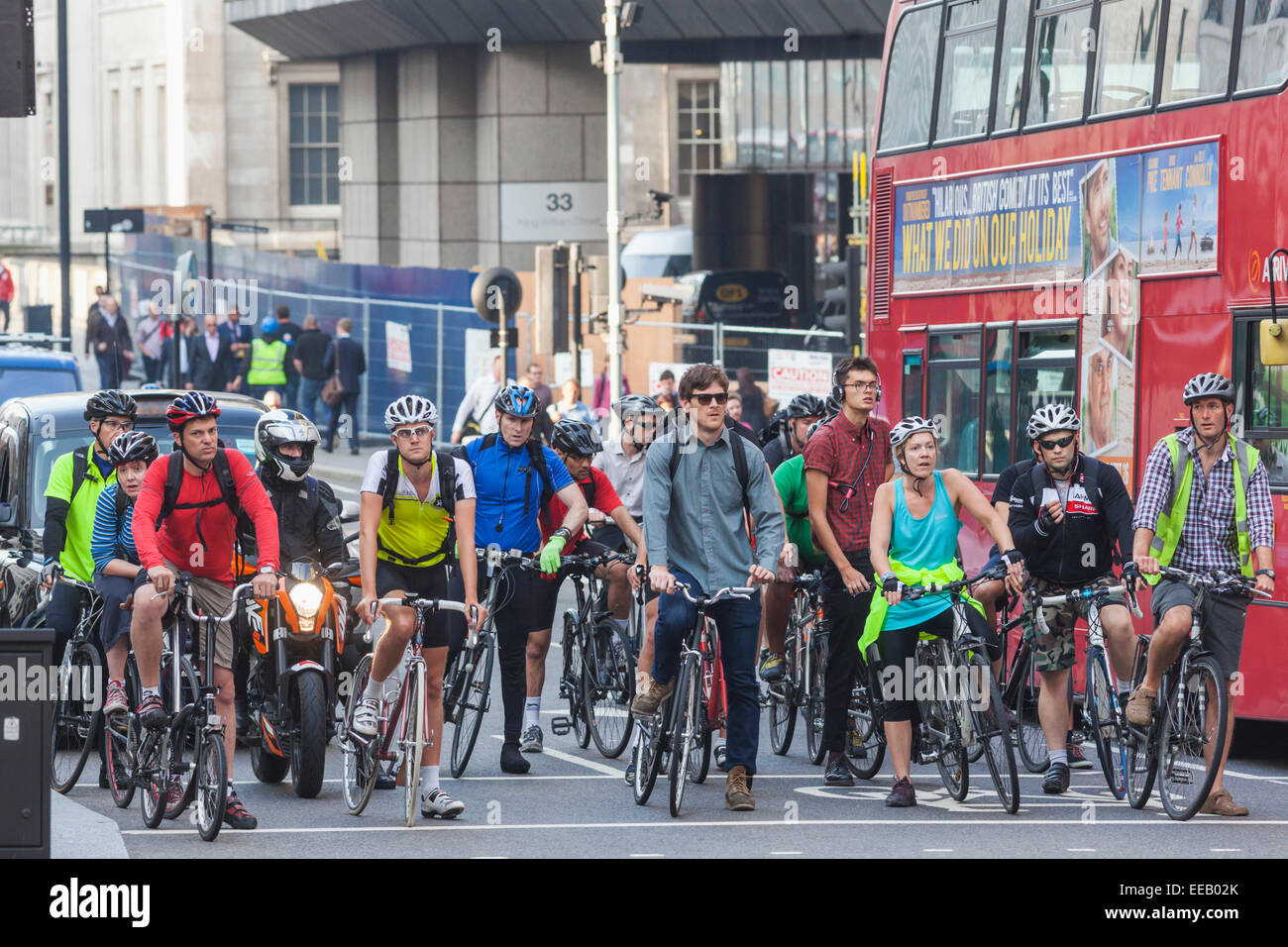 England, London, City of London, Cyclists Stock Photo - Alamy