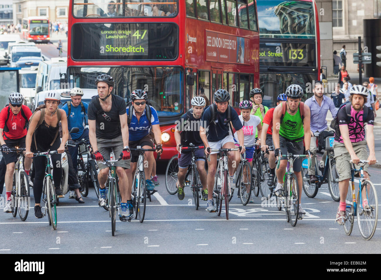 England, London, City of London, Cyclists Stock Photo - Alamy