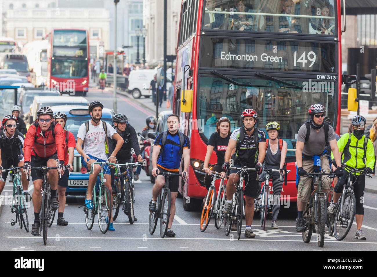 England, London, City of London, Cyclists Stock Photo - Alamy