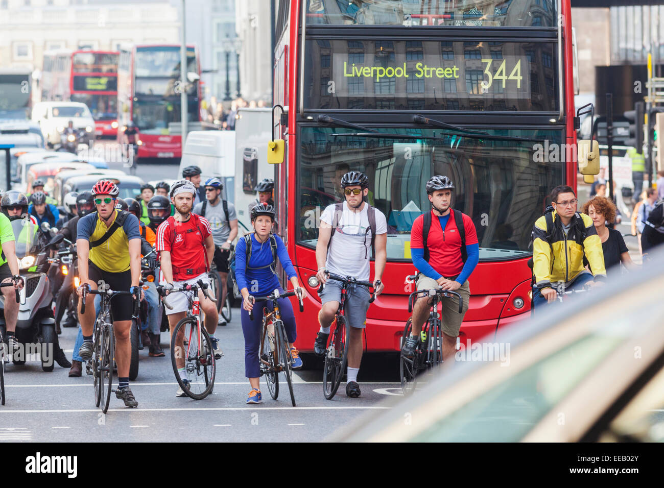 England, London, City of London, Cyclists Stock Photo - Alamy