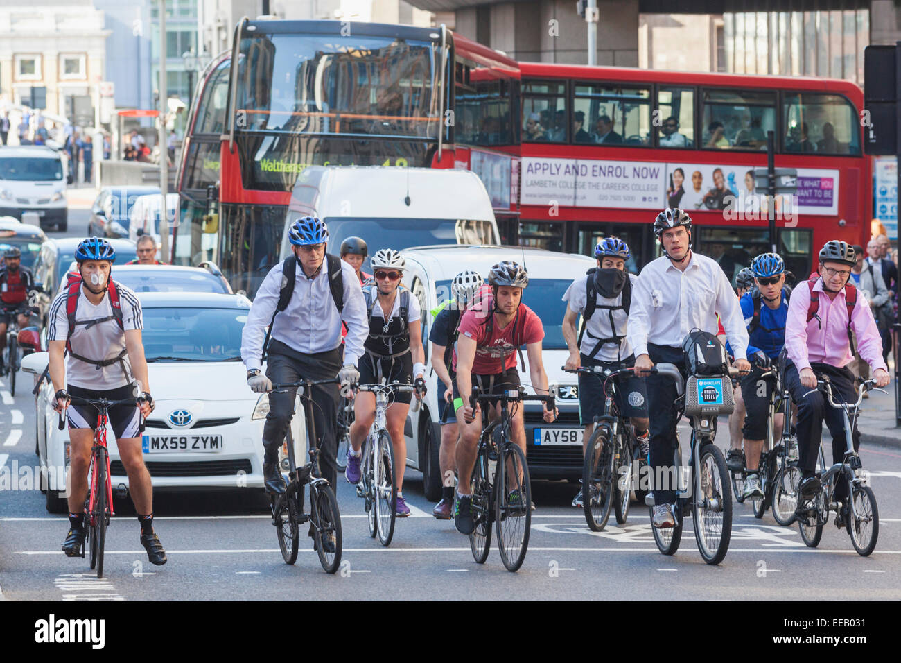 England, London, City of London, Cyclists Stock Photo - Alamy