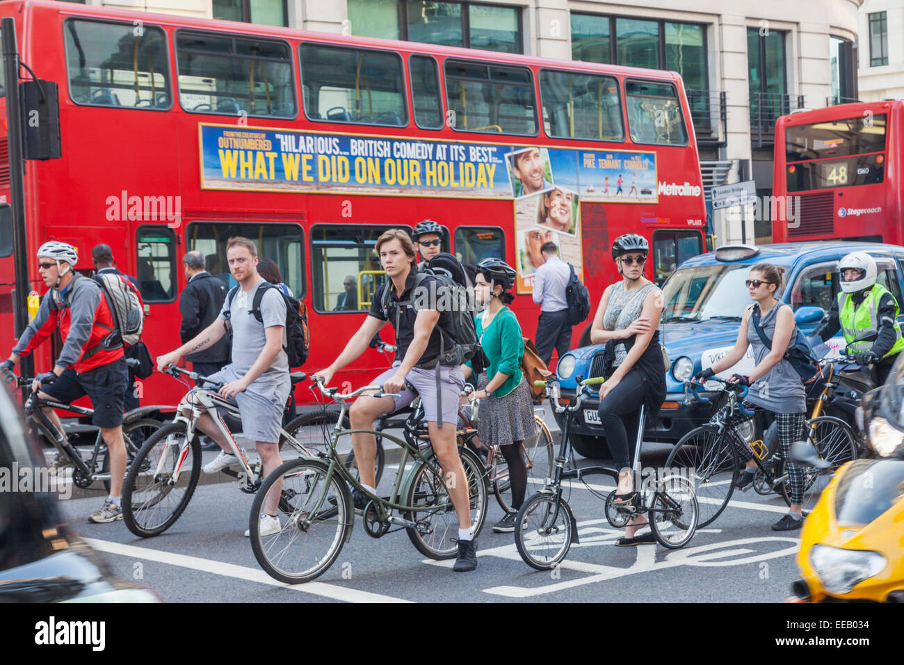 England, London, City of London, Cyclists Stock Photo - Alamy