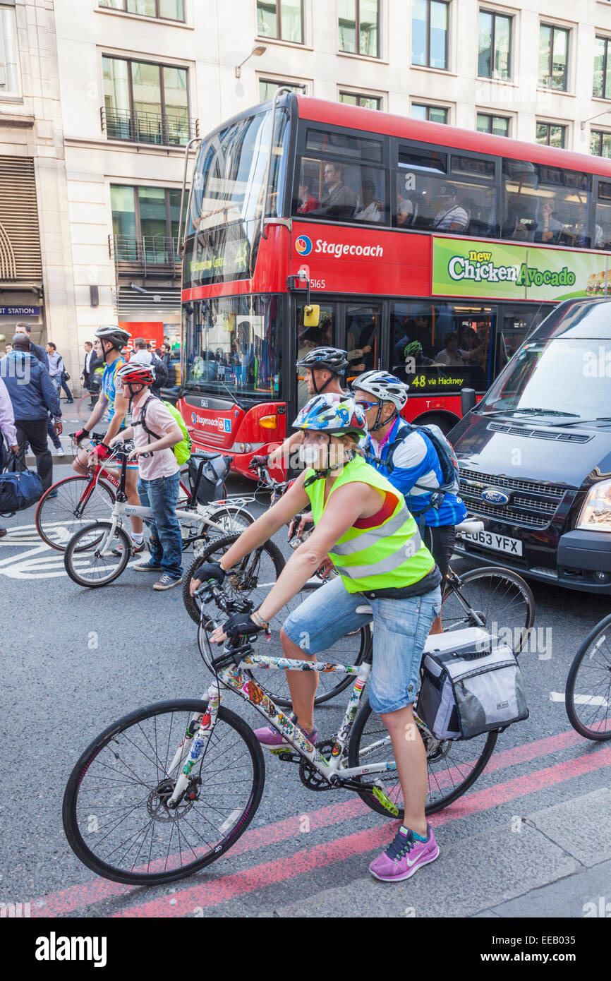 England, London, City of London, Cyclists Stock Photo - Alamy