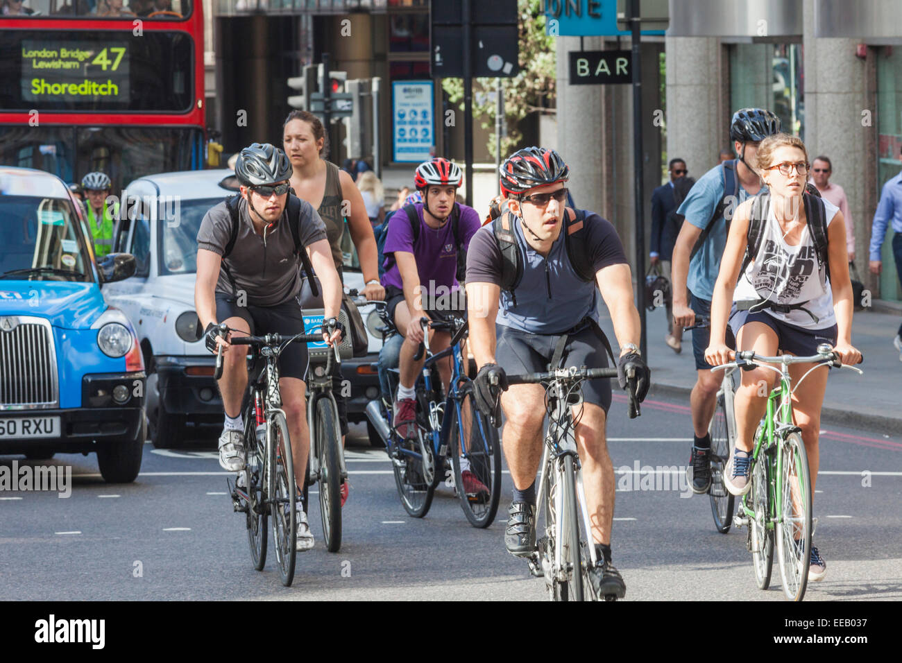 England, London, City of London, Cyclists Stock Photo - Alamy