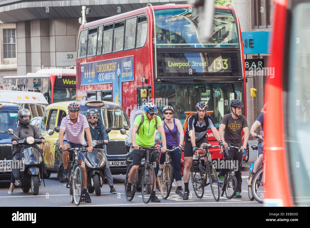 England, London, City of London, Cyclists Stock Photo - Alamy