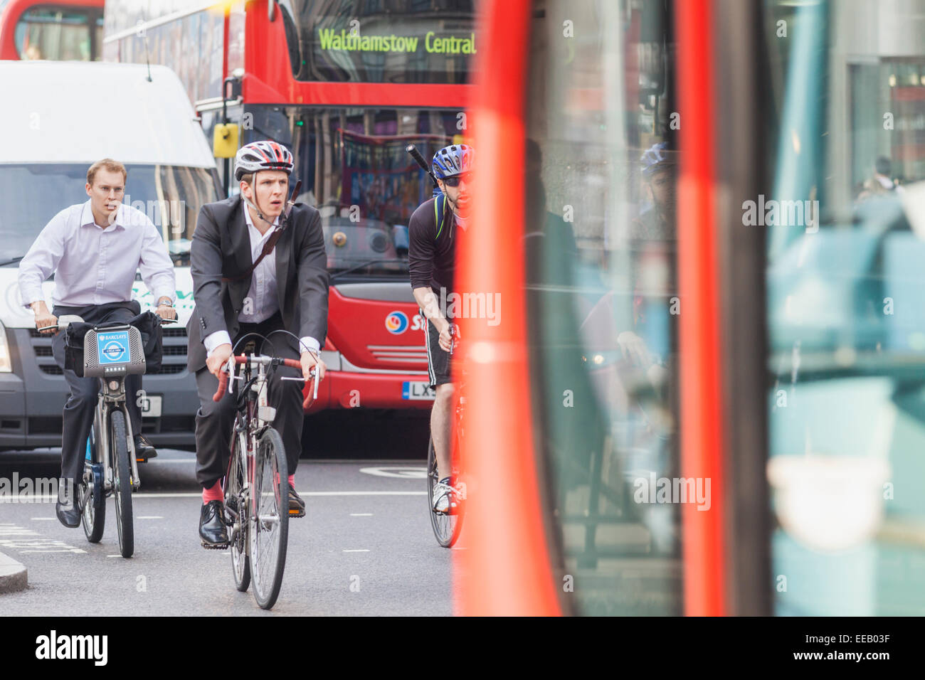 England, London, City of London, Cyclists Stock Photo - Alamy