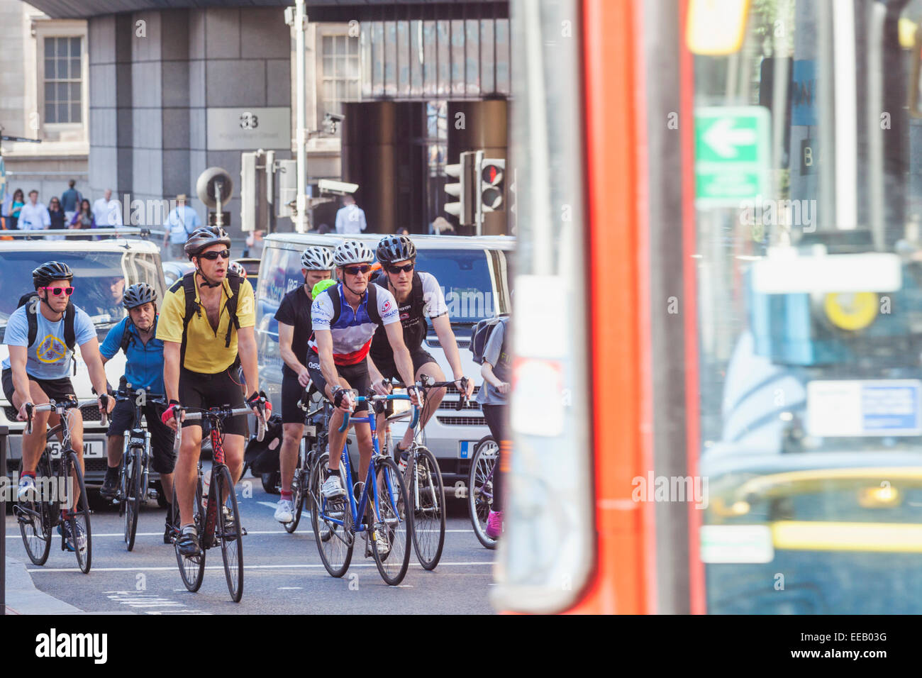 England, London, City of London, Cyclists Stock Photo - Alamy