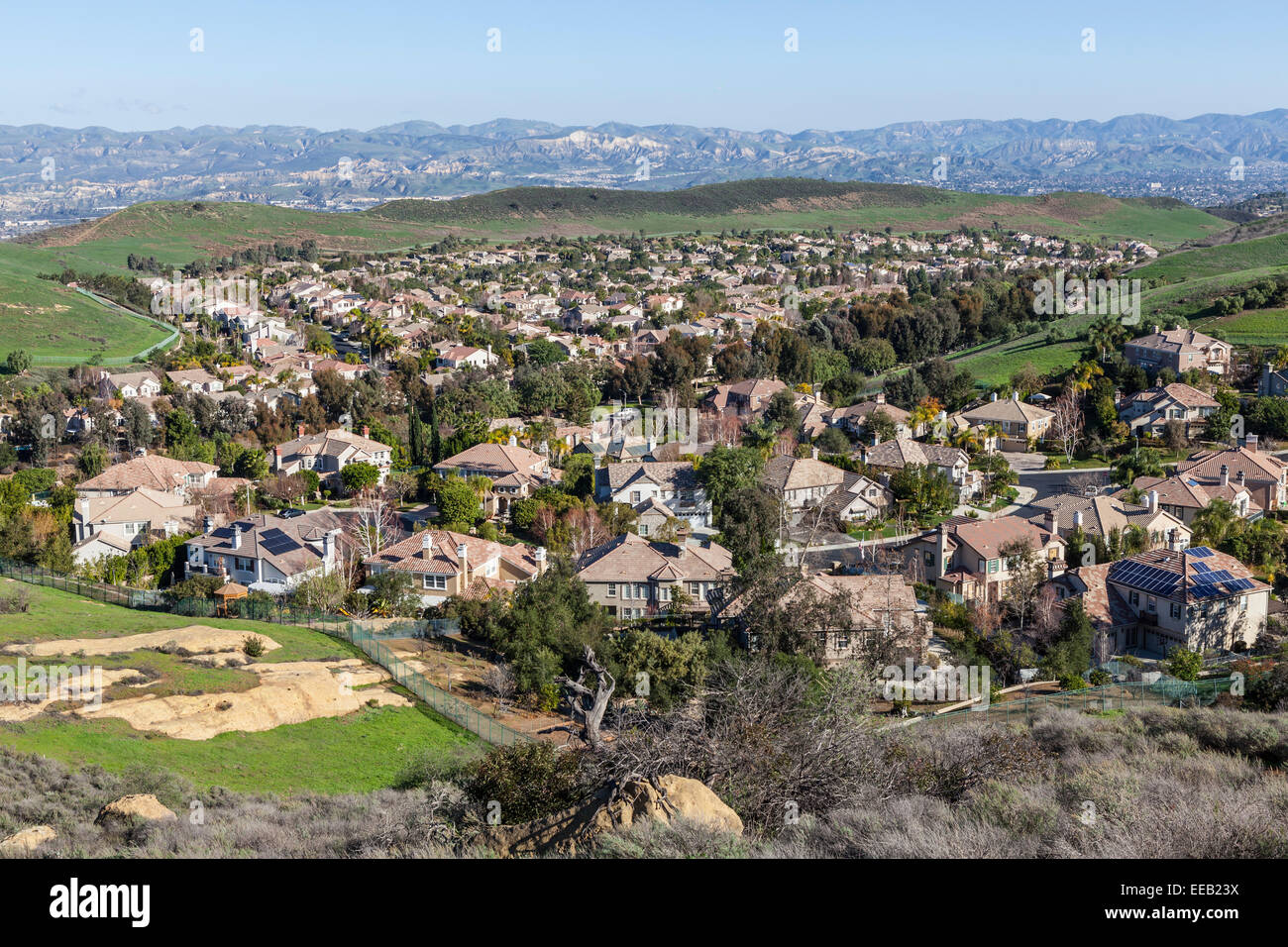 Suburban valley community of Simi Valley near Los Angeles, California ...