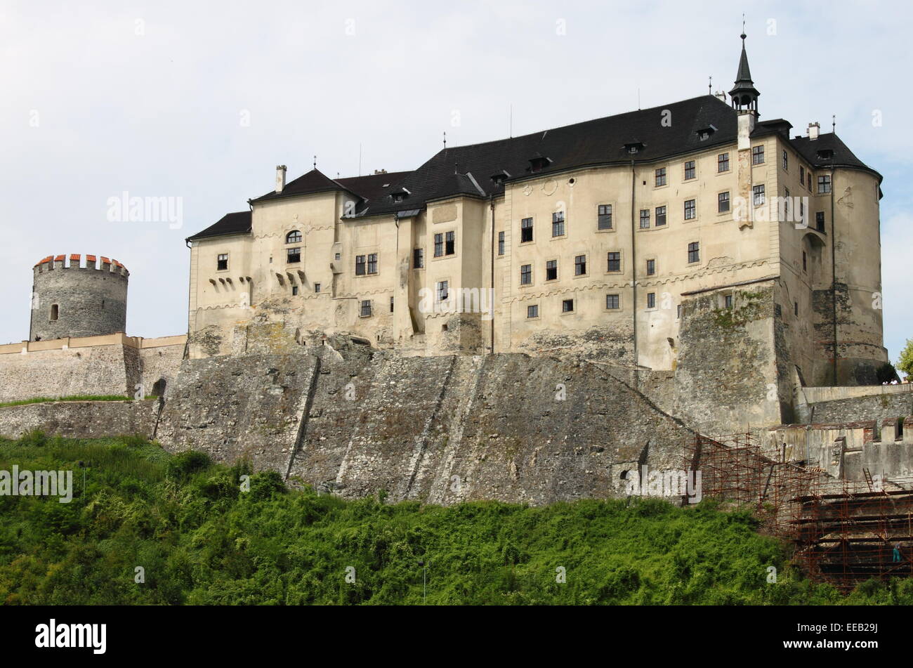 Landscape view of Cesky Sternberk castle, Czech Republic Stock Photo ...