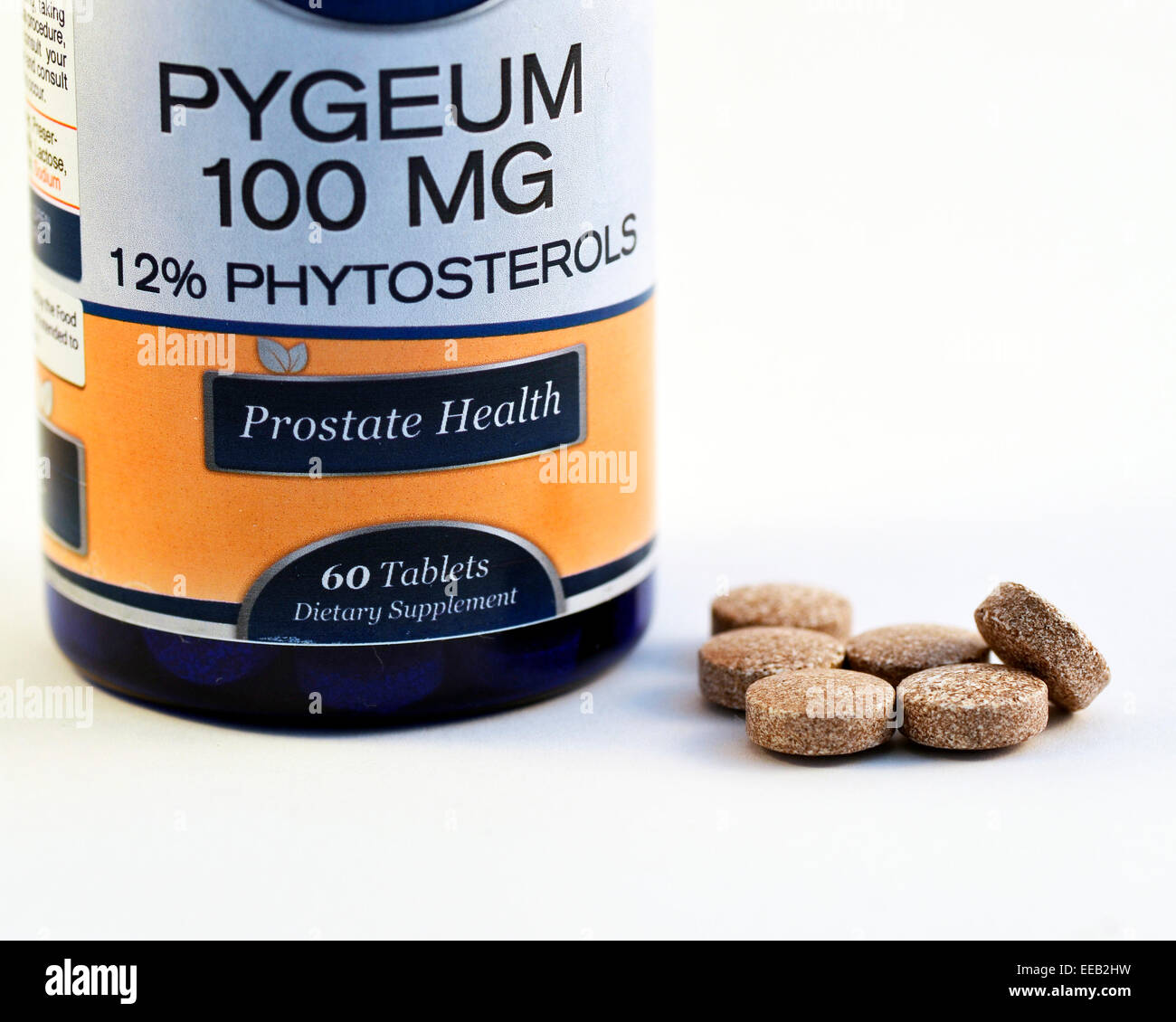 Pygeum tablets, a herbal remedy known to improve prostate health in men ...