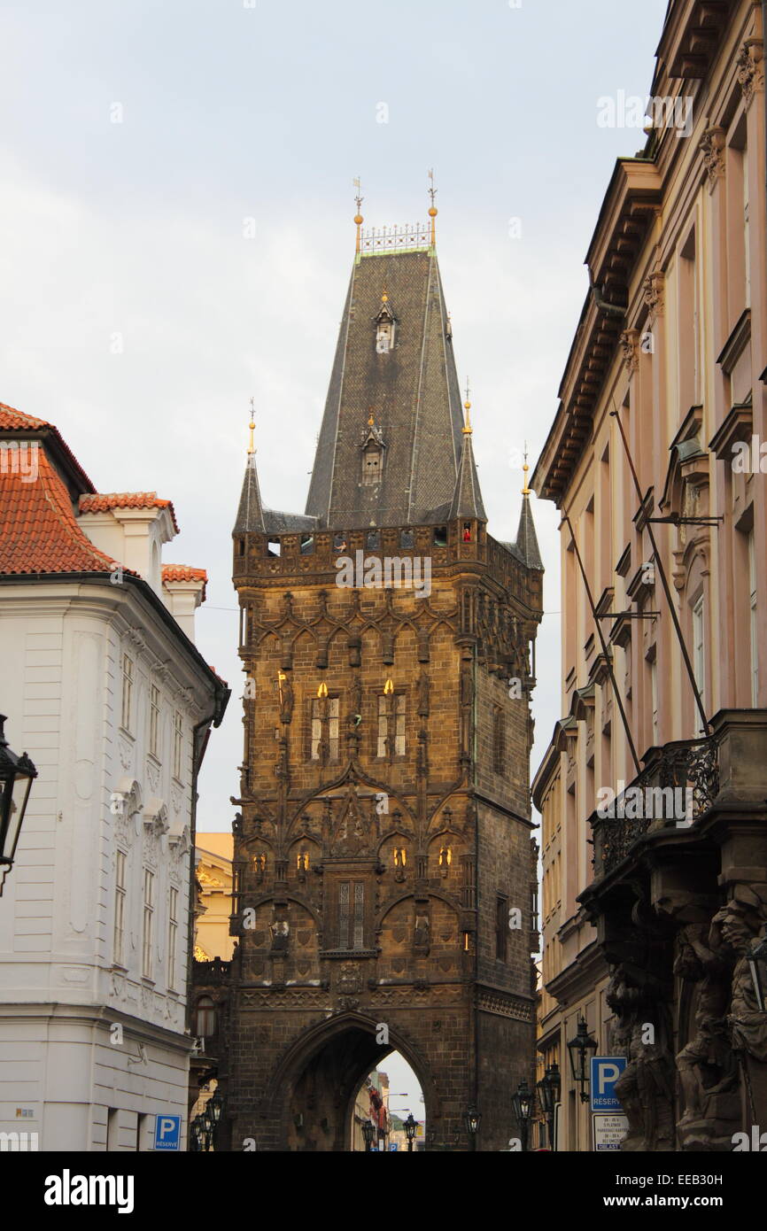 The Powder tower in Prague, Czech Republic Stock Photo - Alamy
