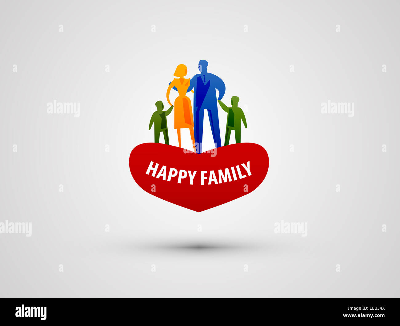 family vector logo design template. people or love icon Stock Photo - Alamy