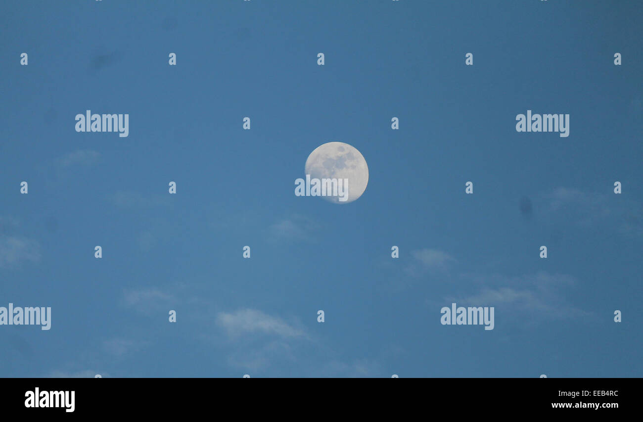Beautiful Moon in Afternoon Stock Photo - Alamy