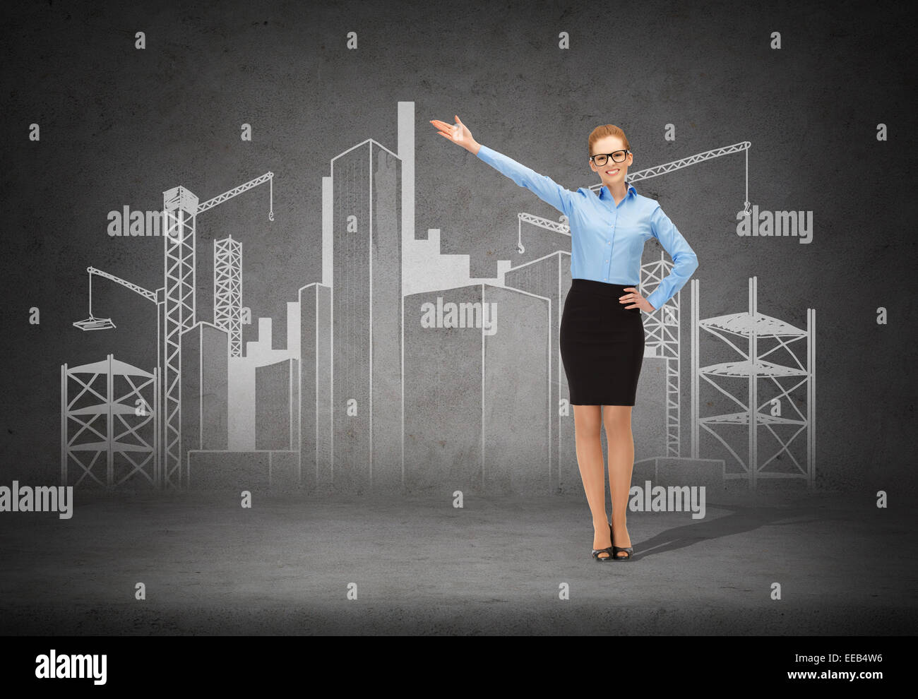 Hand business woman pointing hi-res stock photography and images - Alamy