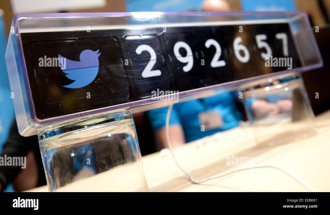 The display panel 'flap it' shows the numbers of followers of a user on ...